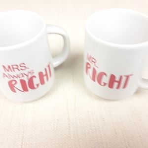 Kitchen | Mrs Mr Always Right Set Coffee Mugs | Poshmark